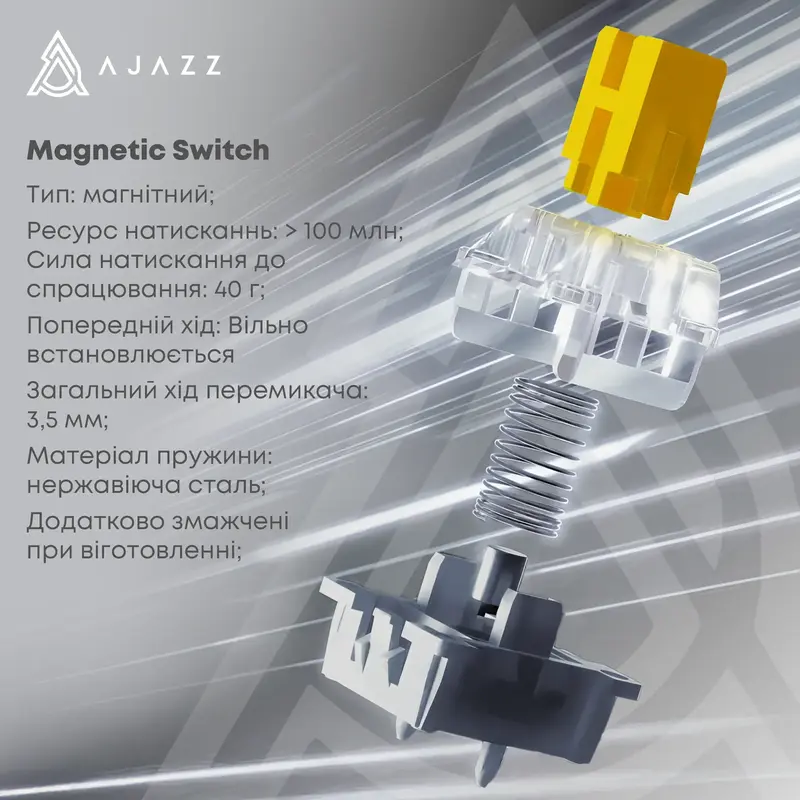 Ігрова клавіатура Ajazz AK820 MAX Magnetic switches Black-Gray. Купити ...